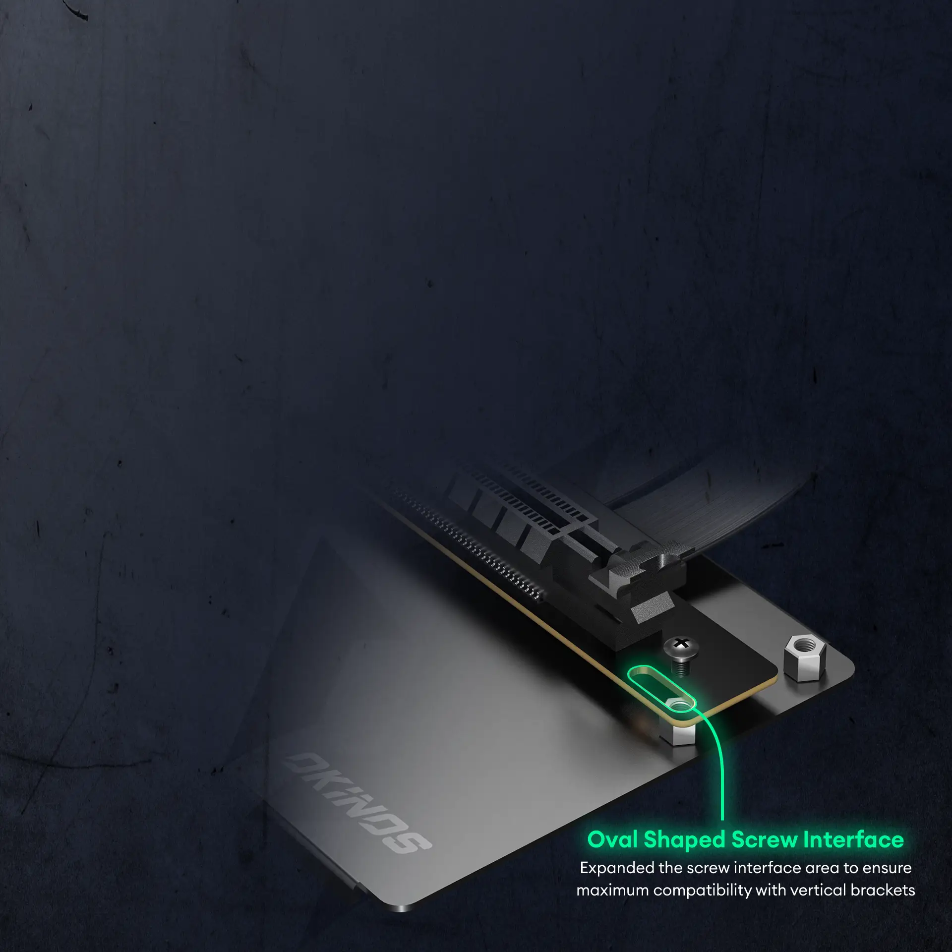 Pcie 4.0 Riser Cable Black 300mm - OKINOS