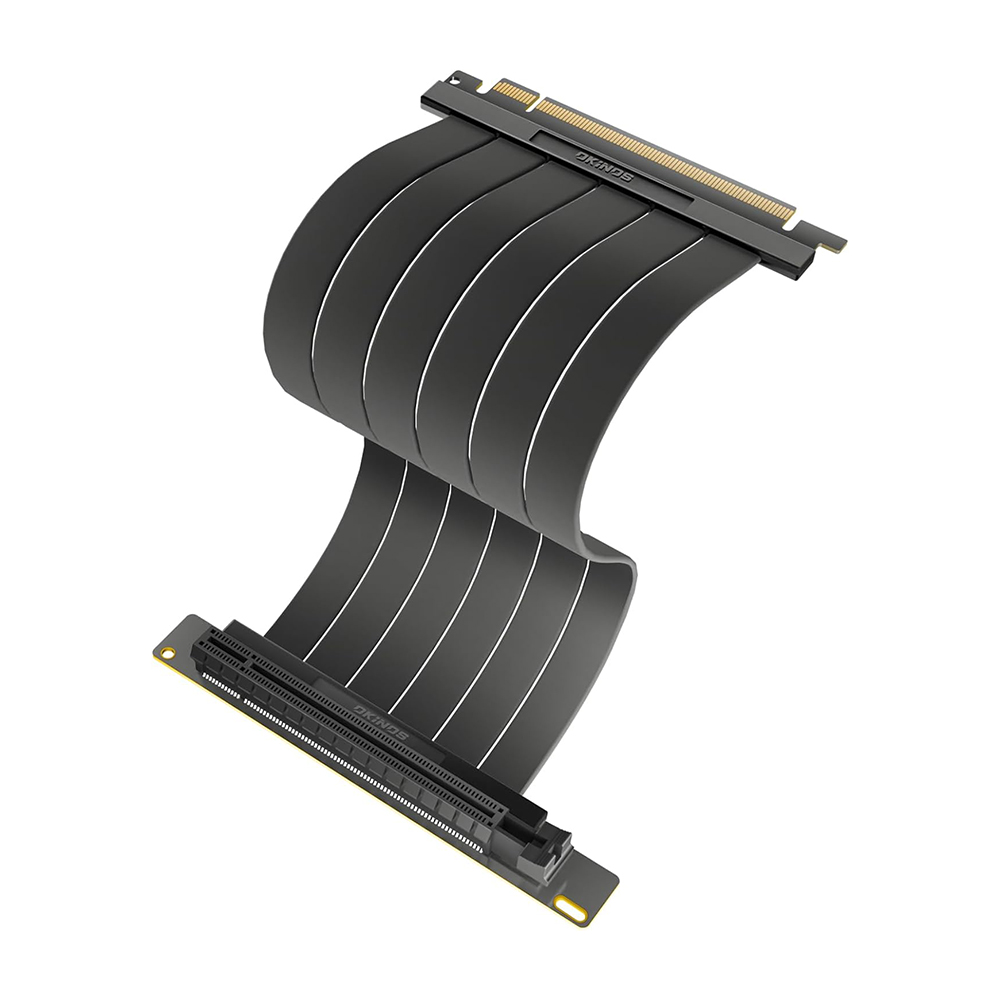 Pcie 4.0 Riser Cable Black 200mm - OKINOS